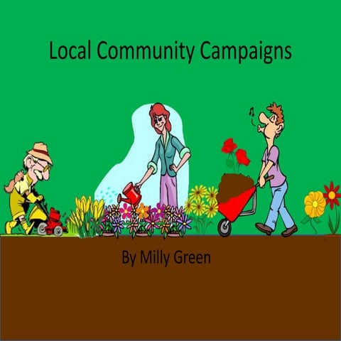 Local community campaigns powerpoint milly green | PPT