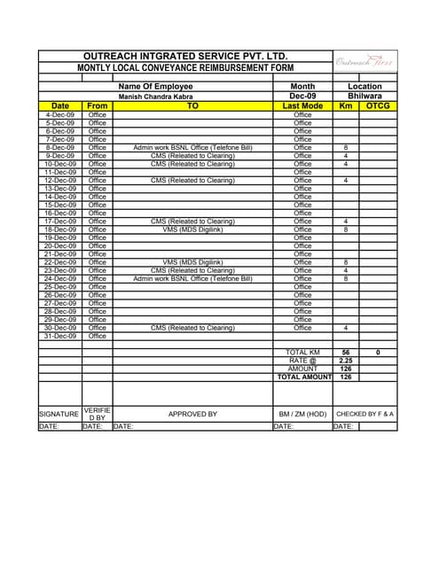 Conveyance form | DOCX