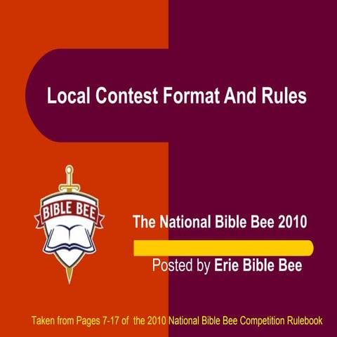 Local contest format and rules | PPT