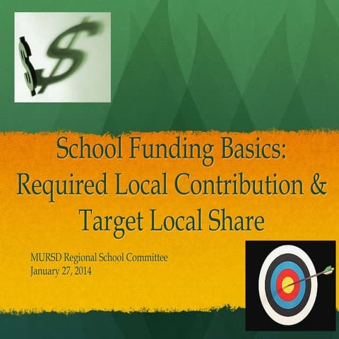 School Funding Basics: Required Local Contribution & Target Local Share ...
