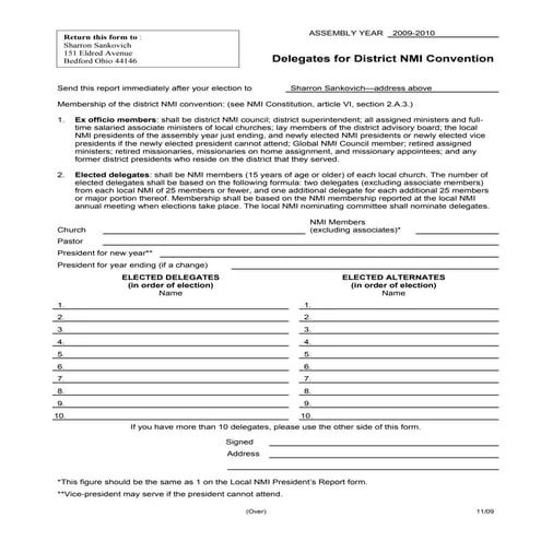 DELEGATES for NMI Convention-WORD | DOC