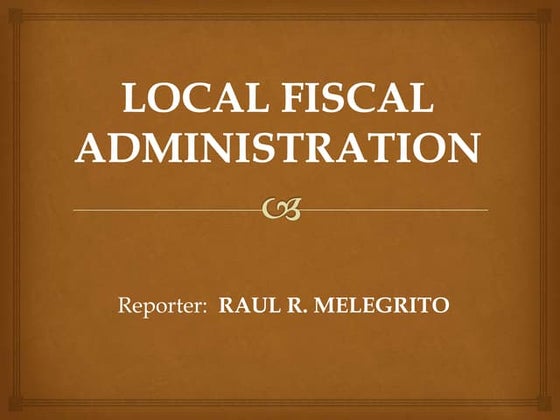 Local government; Financing and Fiscal management | PPTX | Business ...