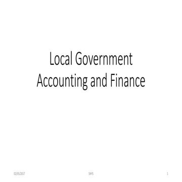 Local government accounting and finance | PPTX