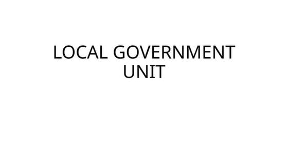 The Philippine Local Government Code | PPT | Developmental Sites | Real ...