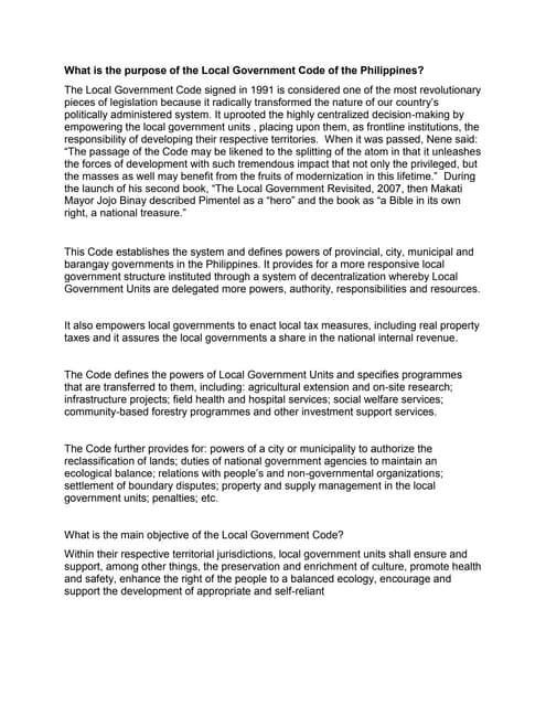 Decentralization and Local Autonomy | PPT