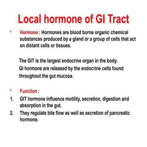 GIT physiology - Gastrointestinal hormones. .ppt