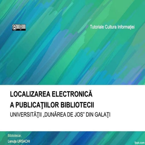 Localizarea electronica a publicatiilor in biblioteca | PDF