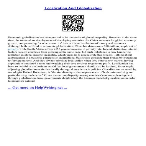 Localization And Globalization | PDF