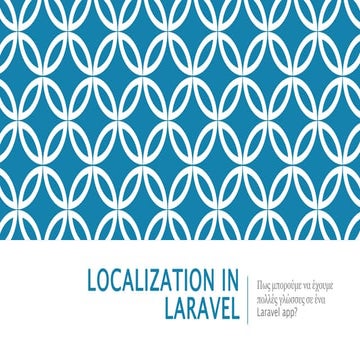 Localization in laravel | PPT