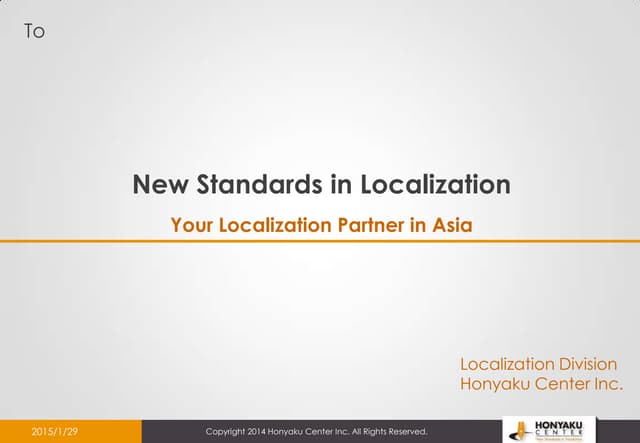 Your localization partner in asia | PDF