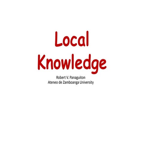Local knowledge | PPTX