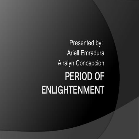 Talks about Enlightenment Period during the Literature | PPT