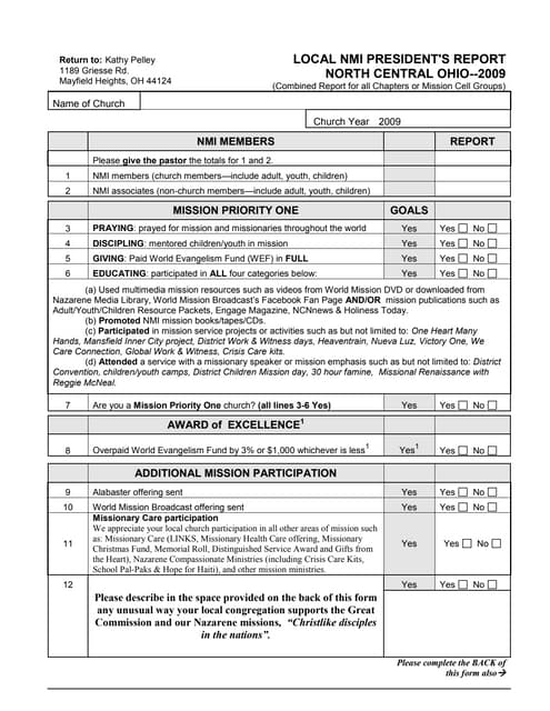 Local NMI annual report form--Word, secretary | DOC | Non-Profit ...