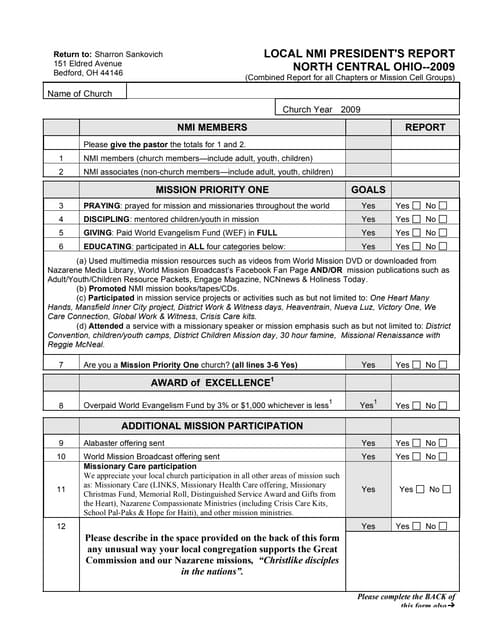 Local NMI annual report form--Word, secretary | PDF