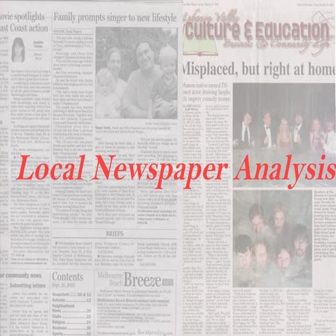 Local newspaper analysis | PPT