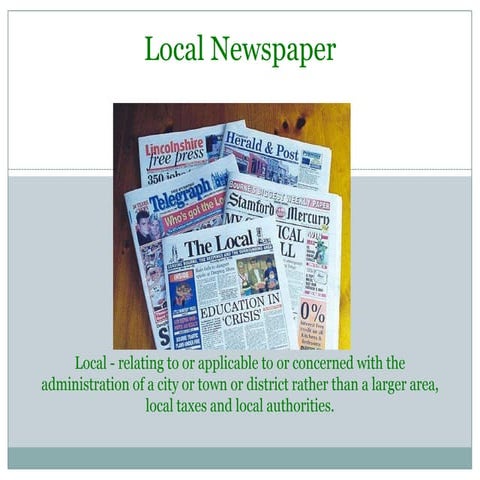 Local newspaper presentation | PPTX