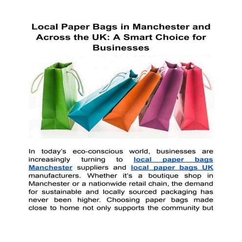 Local Paper Bags in Manchester and Across the UK_ A Smart Choice for ...