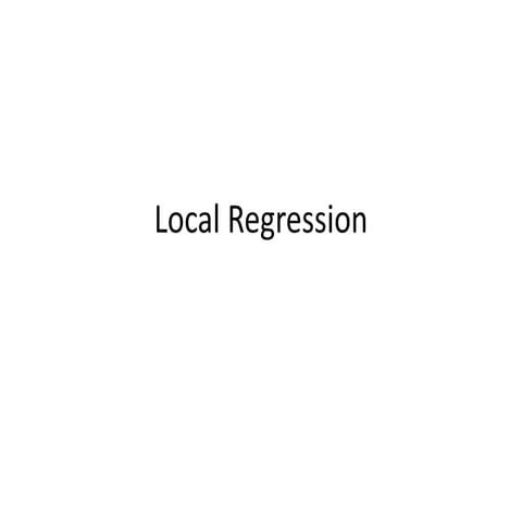 Local Regression Or Local Polynomial Regression Also Known As Moving Regression Is A