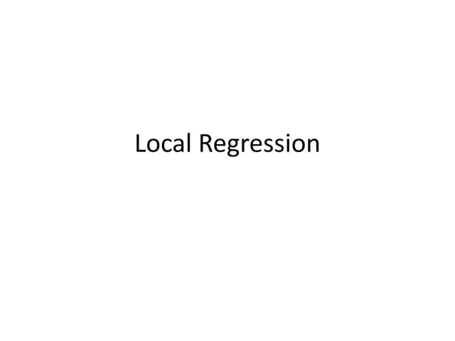 Local Regression Or Local Polynomial Regression Also Known As Moving Regression Is A