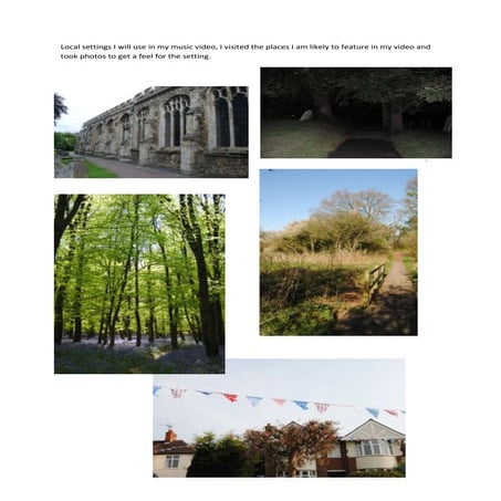 Local settings i will use in my music video | DOCX