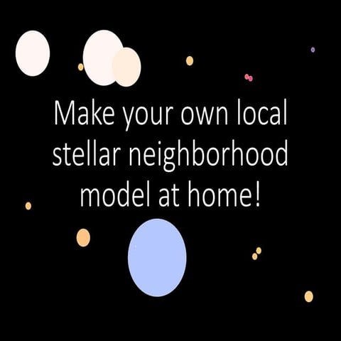 Make your own local stellar neighborhood model at home! | PPT