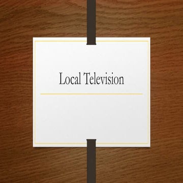 Local television | PPTX