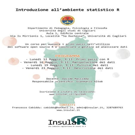 Corso: introduzione all'ambiente statistico R | PDF