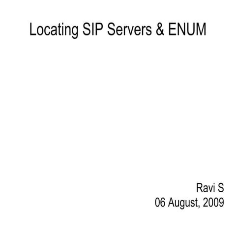 Locating SIP Server & ENUM | PDF | Computer Networking | Computing
