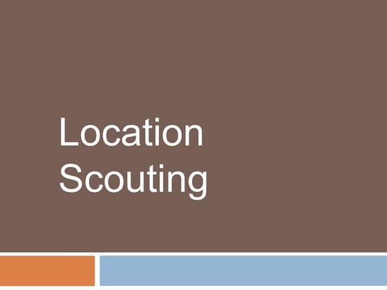 Location shots | PPT