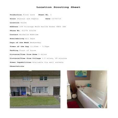 Location Scout Form 1 | DOC