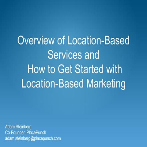 Effectiveness in location based marketing | PPTX