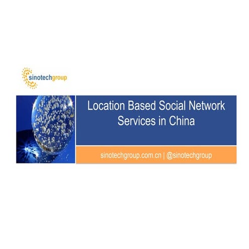 Location Based Social Network Services (LBS) in China | PDF | Social ...