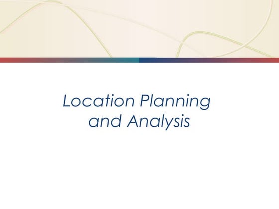 Operations management chapter: facility location | PPT