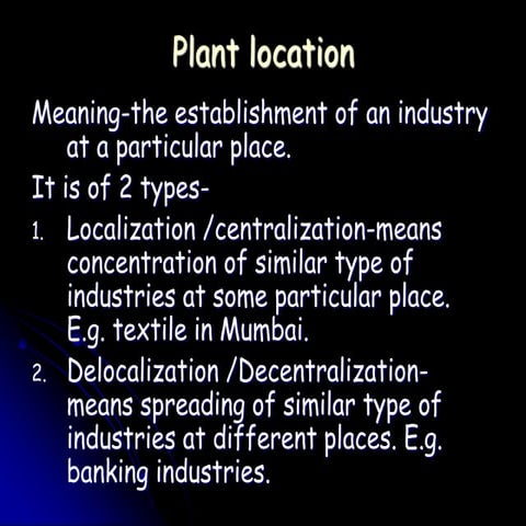 Meaning-the establishment of an industry at a particular place ...