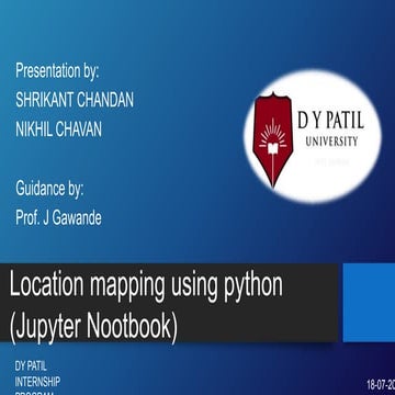Location Mapping Using Python Jupyter Nootbook Ppt 4332