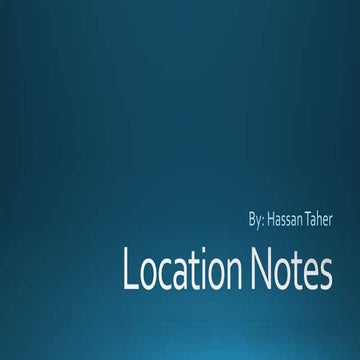 Location notes | PPT