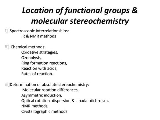 Stereochemistry (Reactions of Chiral Molecules) | PPT