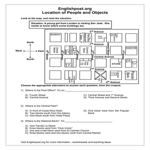 Location of People and Objects - Englishpost.org