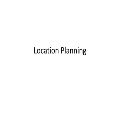 Location Planning | PPT