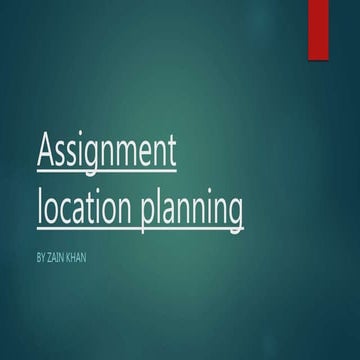 Location planning | PPTX | Walking | Sports