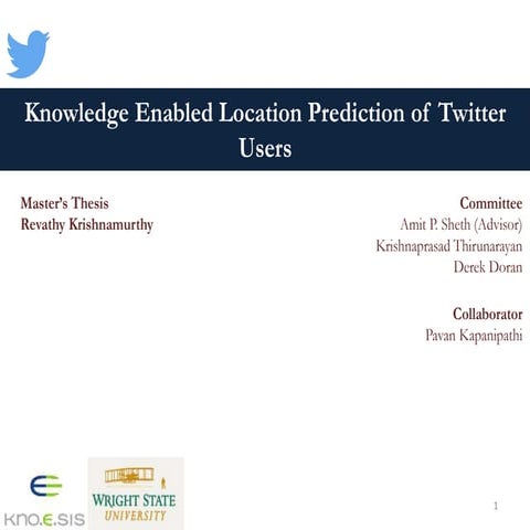 Location prediction | PPTX | Social Networking | Internet