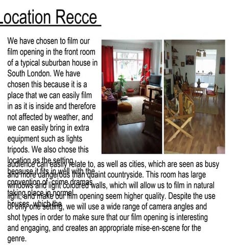 Location recce | PPT