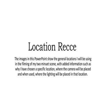 Location recce | PPTX