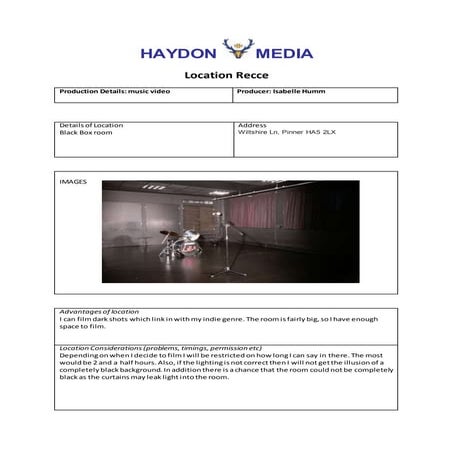 Location recce | DOCX