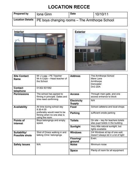 Location Recce - The Girls House | DOC