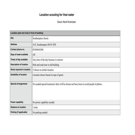 Location recce .docx