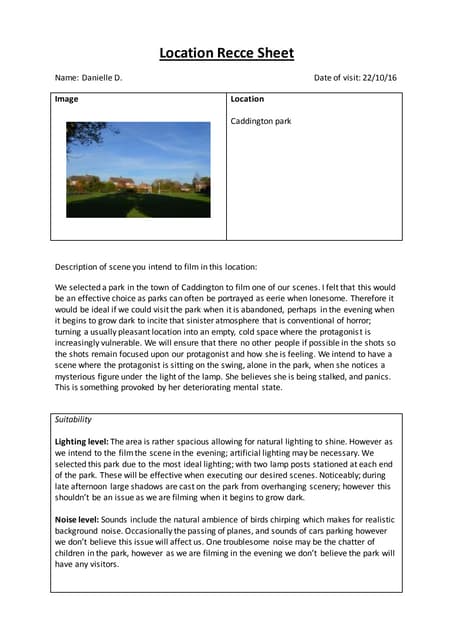 9.location recce template | DOCX