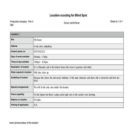 Location recce template.docx