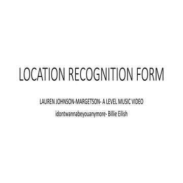 Location recognition | PPT
