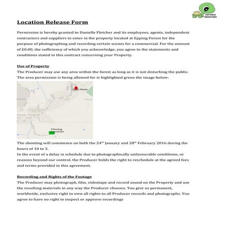 Location release form | PDF